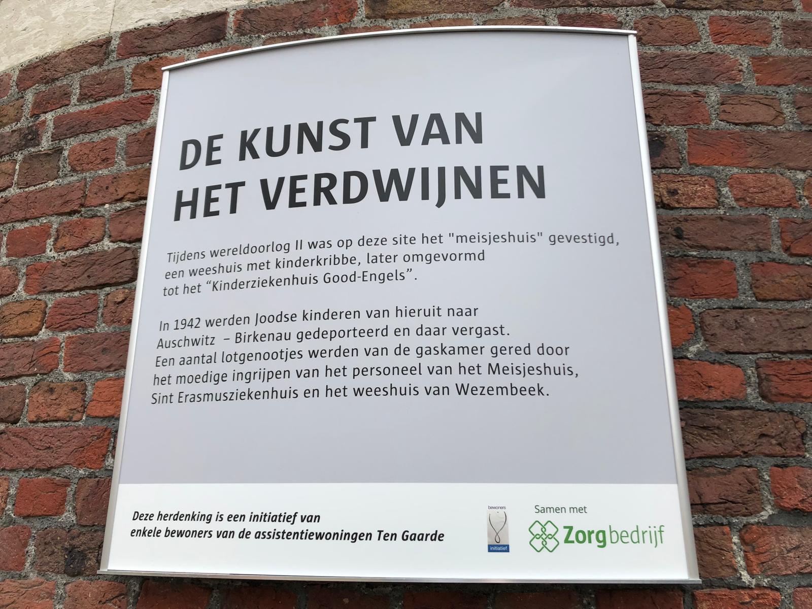 Onthulling gedenkplaat voor het zorgpersoneel - Masereelfonds